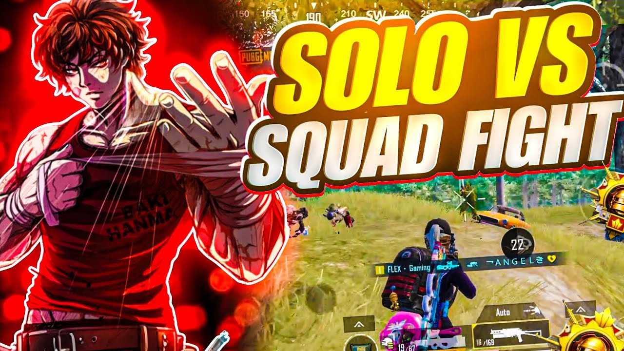 solo vs squad fight full game play pubg mobile - YouTube