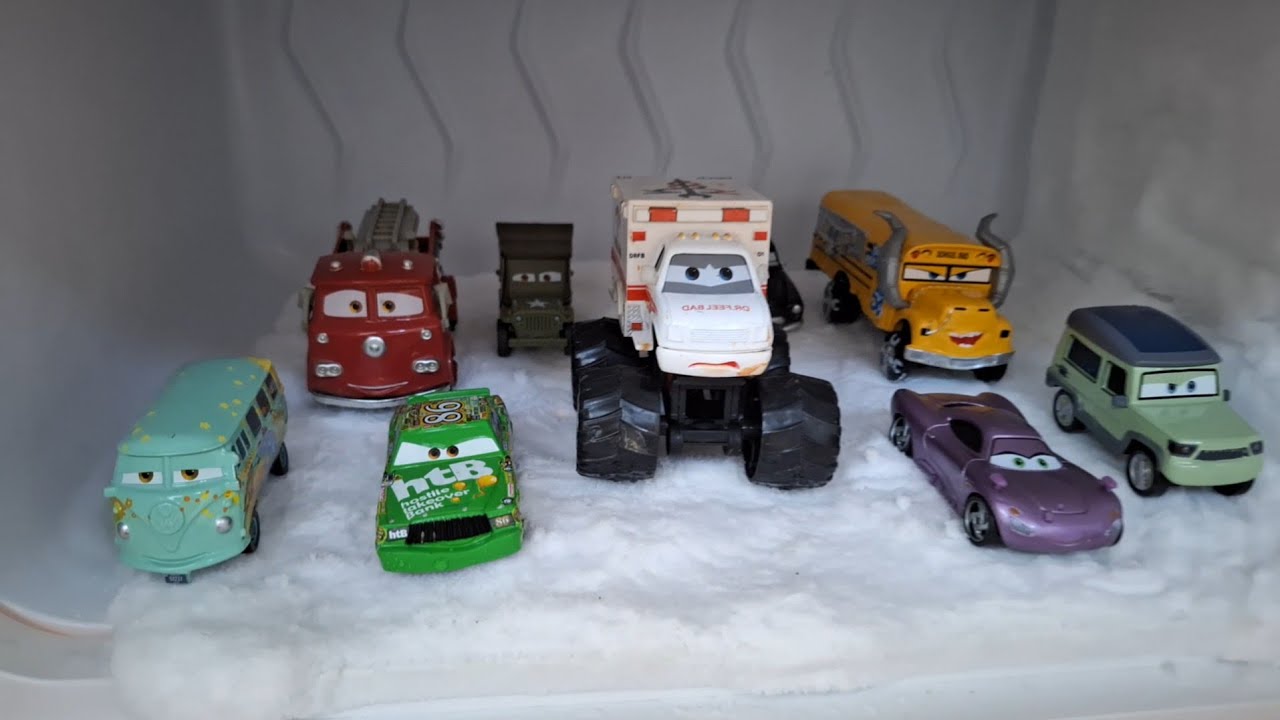 Disney Pixar Cars Lightning McQueen, Mater, Fillmore, Miss Fritter ...