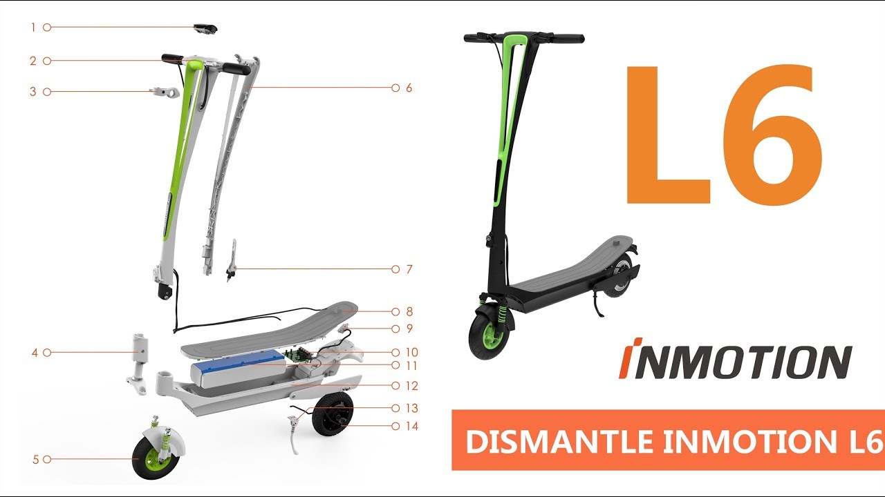 HOW TO DISMANTLE INMOTION L6 | V Style Electric Kick Scooter - YouTube