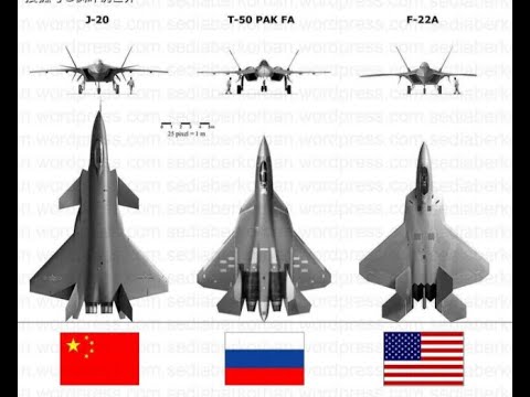 歼20有多大？与F22和苏57放一起比才明白，为何能称最大五代机 - YouTube