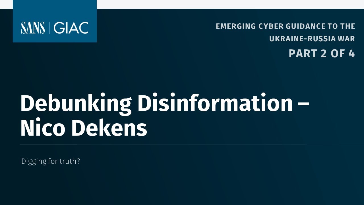 Open Source Intelligence – Part 2 of 4 SANS Emerging Cyber Guidance to ...