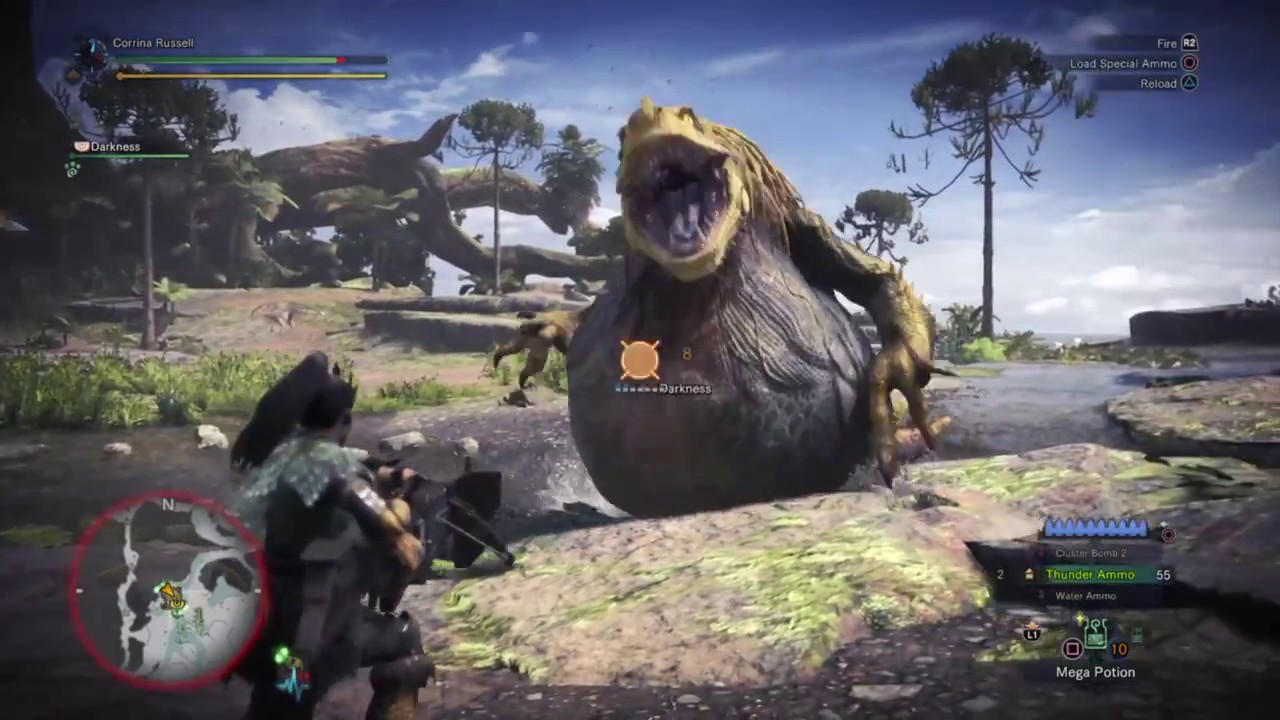 Monster Hunter World Beta | First time using Sniper Rifle | PS4 | No ...