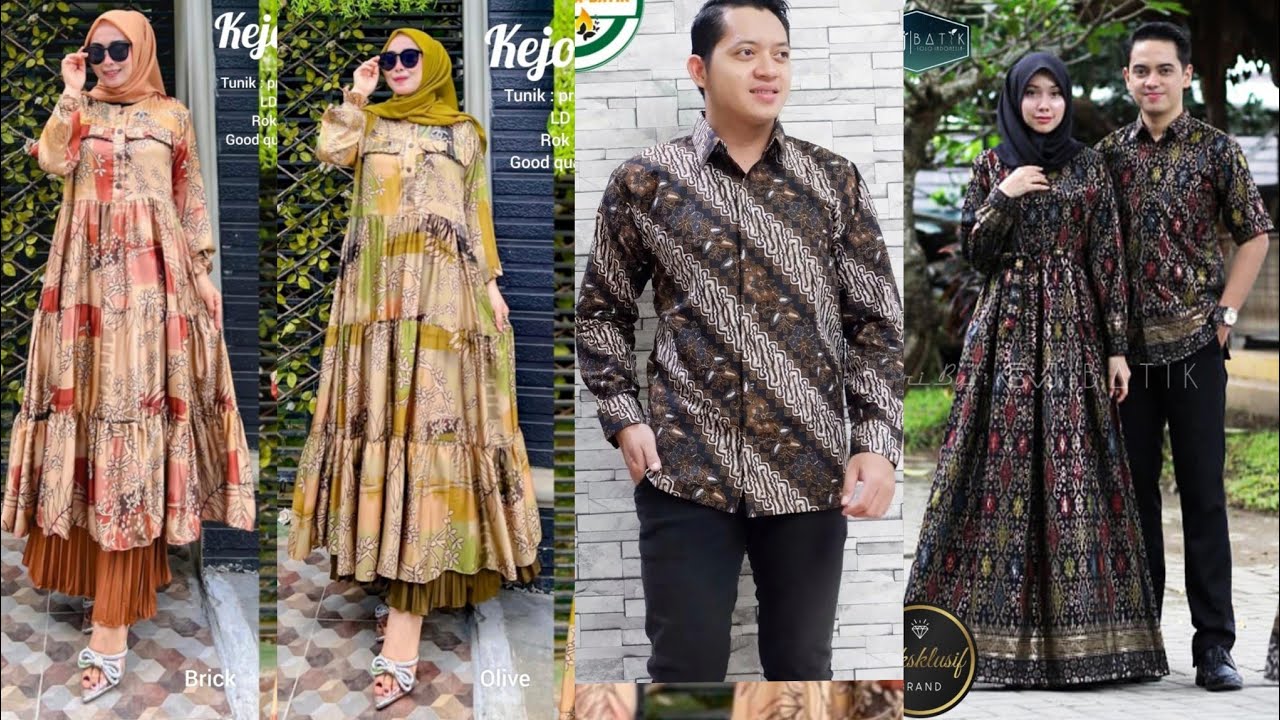GAMIS BATIK COUPLE | KEMEJA BATIK KEREN | MODEL GAMIS TERBARU - YouTube