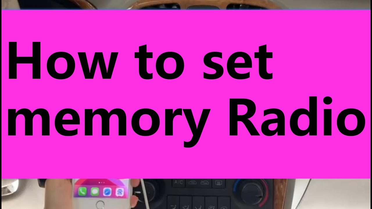 Leadfan X7C&D How to set memory Radio - YouTube