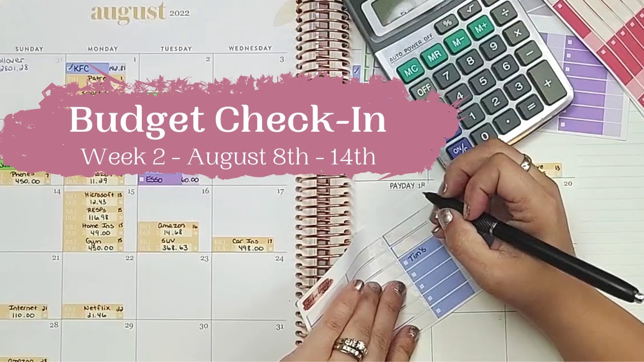 Weekly Budget Check-In | Budget With Me | August 8th - 14th | Real ...