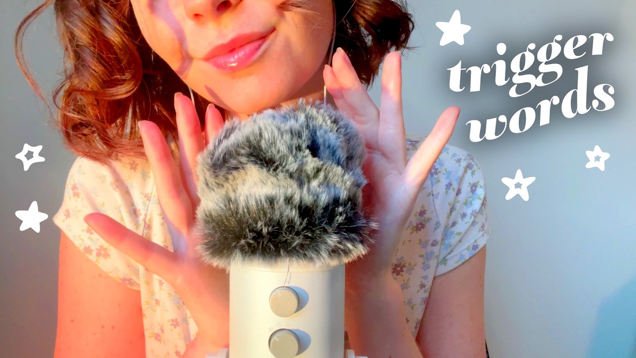 ASMR best tingly trigger words for deep sleep 🥱 (with hand movements ...