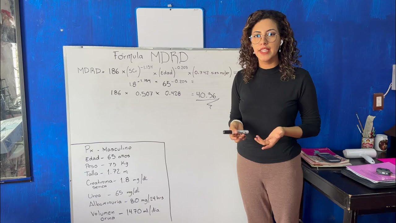 Filtrado glomerular con formula de MDRD-4 PASO POR PASO - YouTube