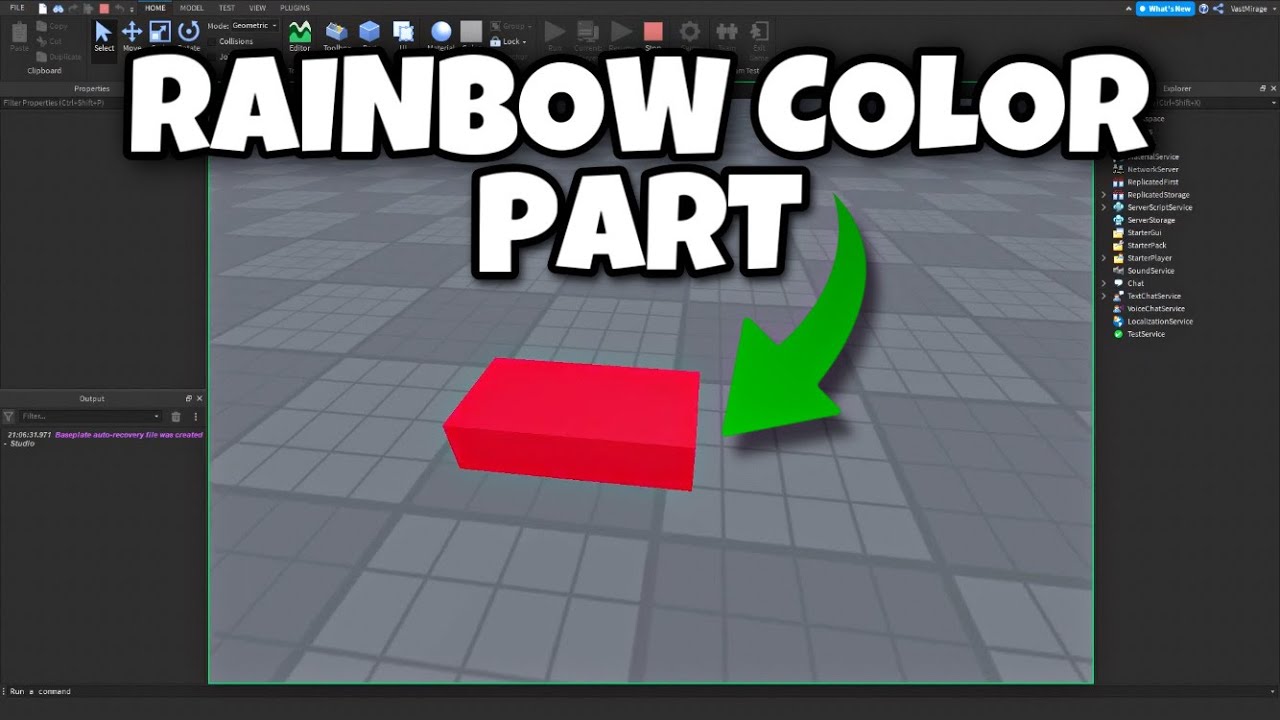 How To Make A Rainbow Part Roblox Scripting Tutorial Youtube