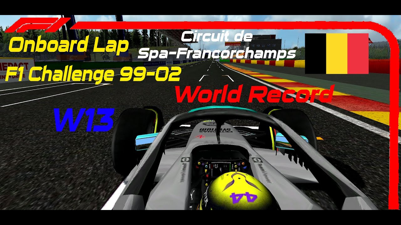 Onboard Lap||Spa-Francorchamps World Record||Mercedes W13||F1 Challenge ...