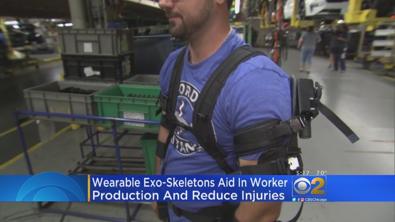 Wearable Exoskeletons Aid In Worker Production, Reduce Injuries - YouTube