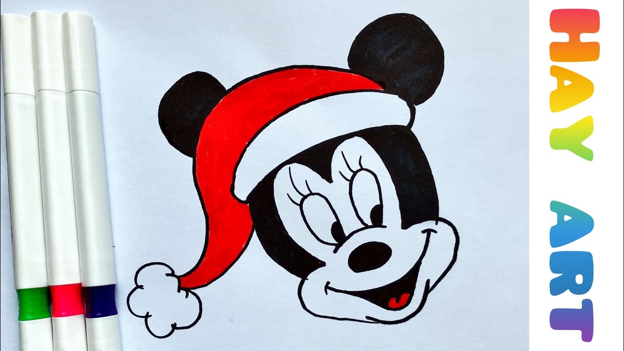 How to draw a minnie mouse 🐭 - YouTube