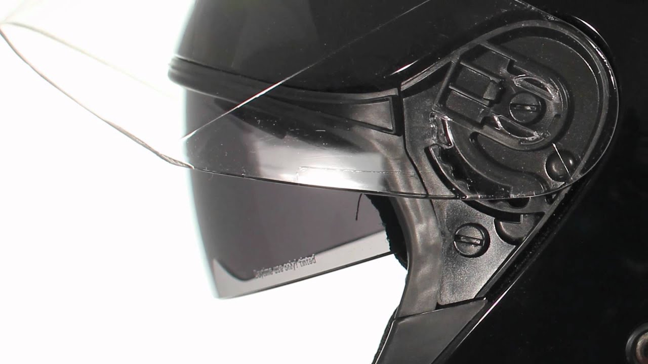AP-80 Hawk Black Dual Visor Open Face Motorcycle Helmet at LeatherUp ...