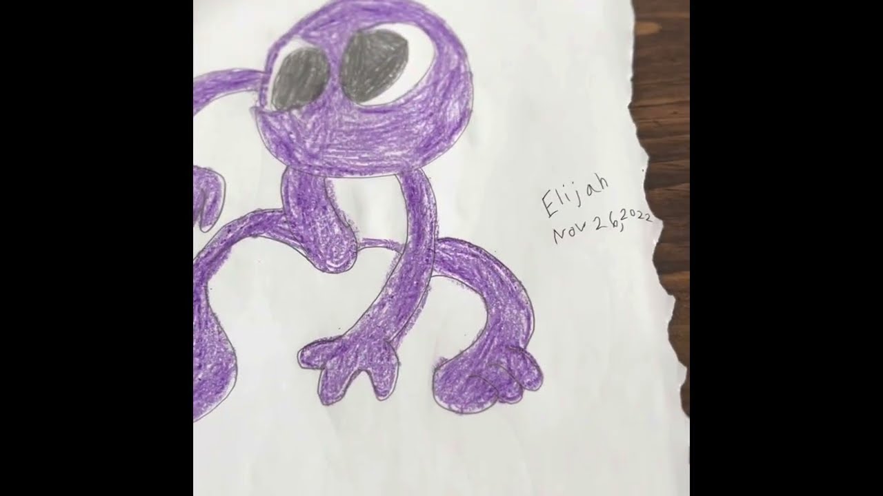 Rainbow friends 🌈 how to draw purple draw and color tutorial - YouTube