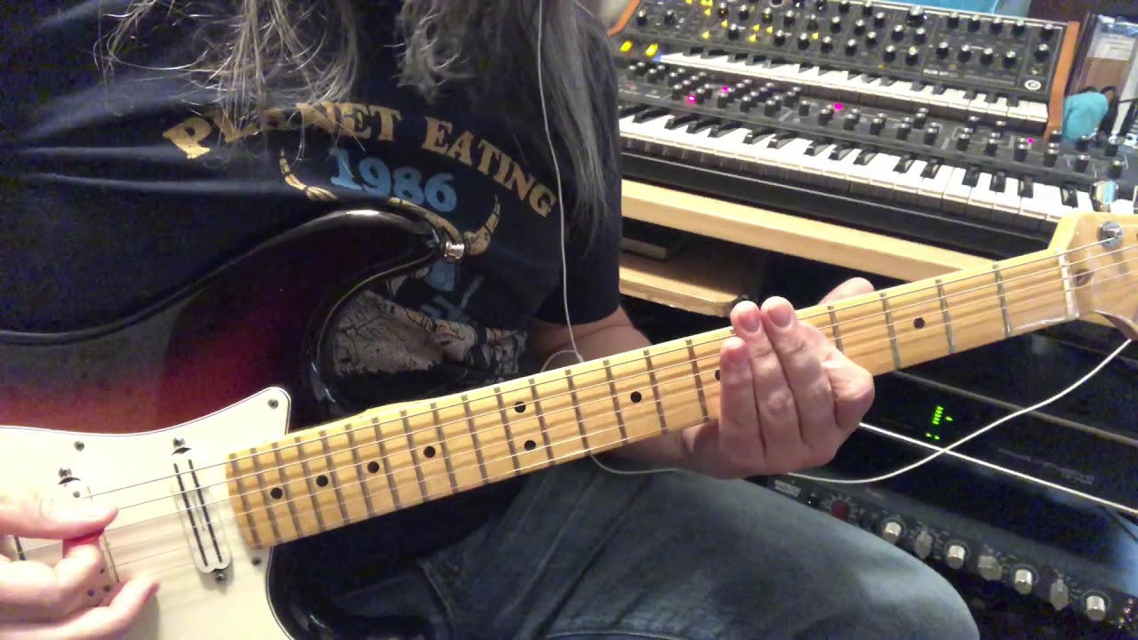 Write a drop D guitar riff in one minute using D aeolian - YouTube