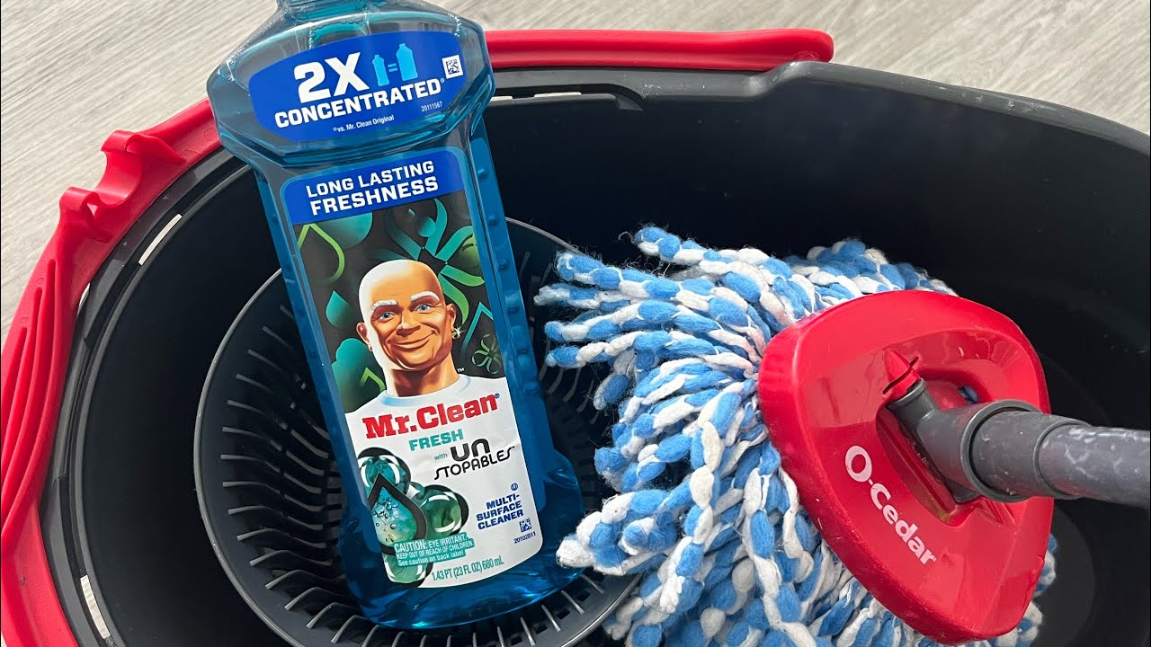 New 2x Concentrated Mr. Clean Unstoppables Mopping🚨💙🫧 🪣 - YouTube