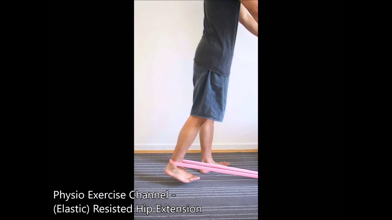 (Elastic) Resisted Hip Extension - YouTube
