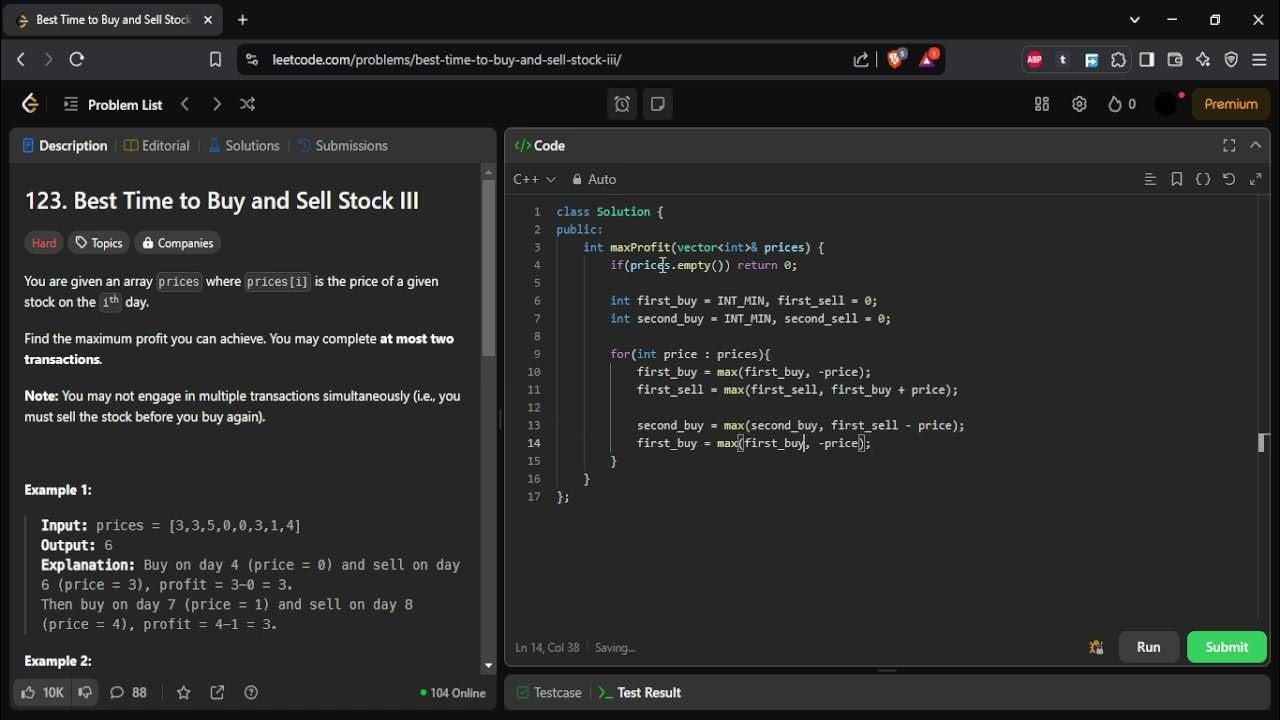 برمجهleetcode-123 - YouTube