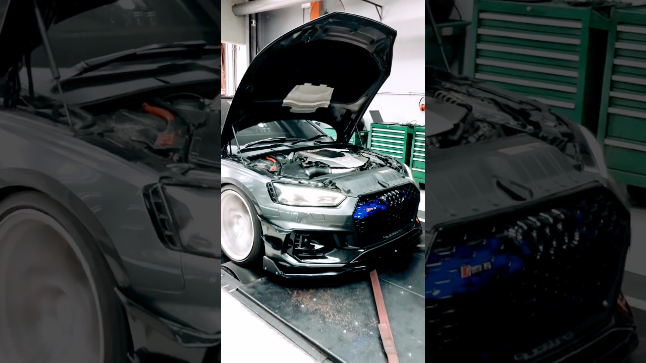 🇩🇪2019 Audi RS5 2.9 V6 TwinTurbo Stage 2 Remap Dyno WHP: 462HP 720TQ More info at www.emptune ...
