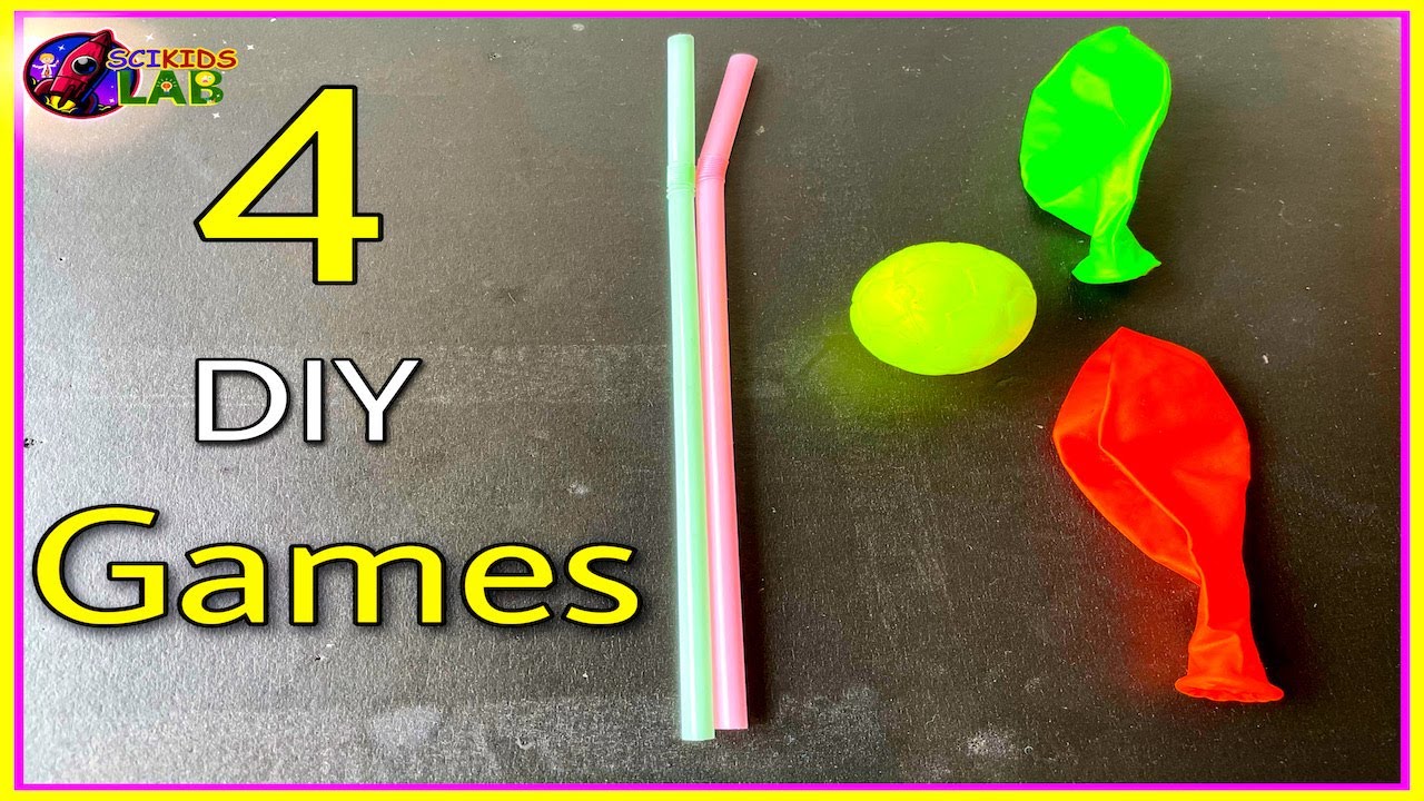 DIY GAMES for KIDS : Indoor Games for Kids at Home | Balloon Car Race ...