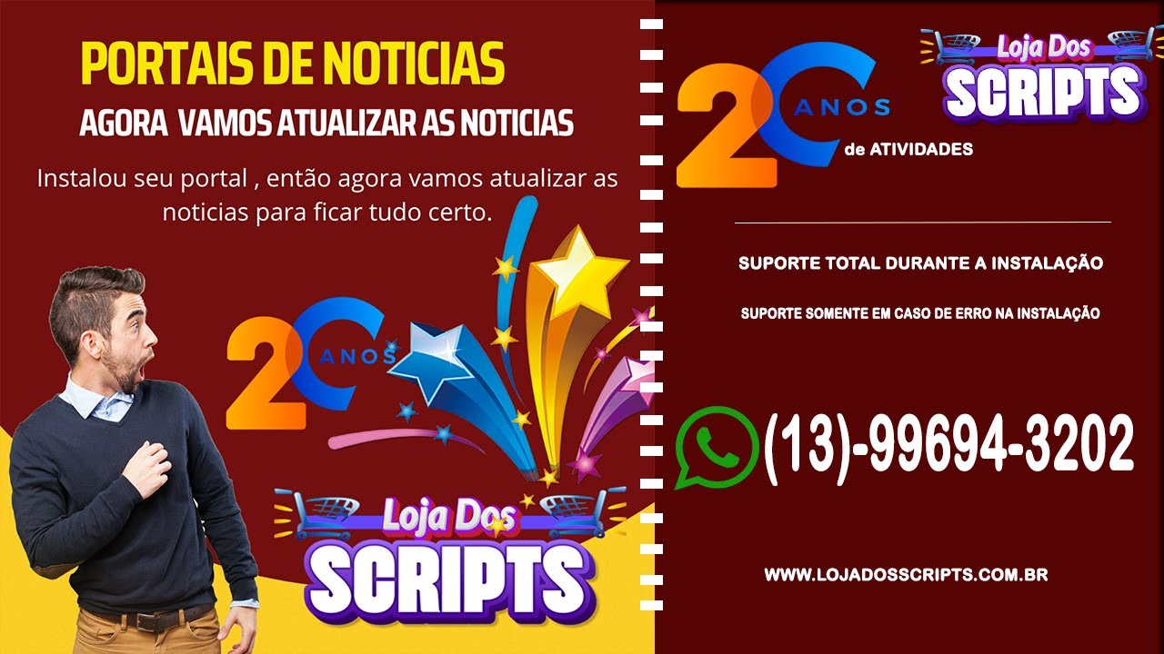 Instalou o script da loja dos scripts agora vamos atualizar as noticias ...
