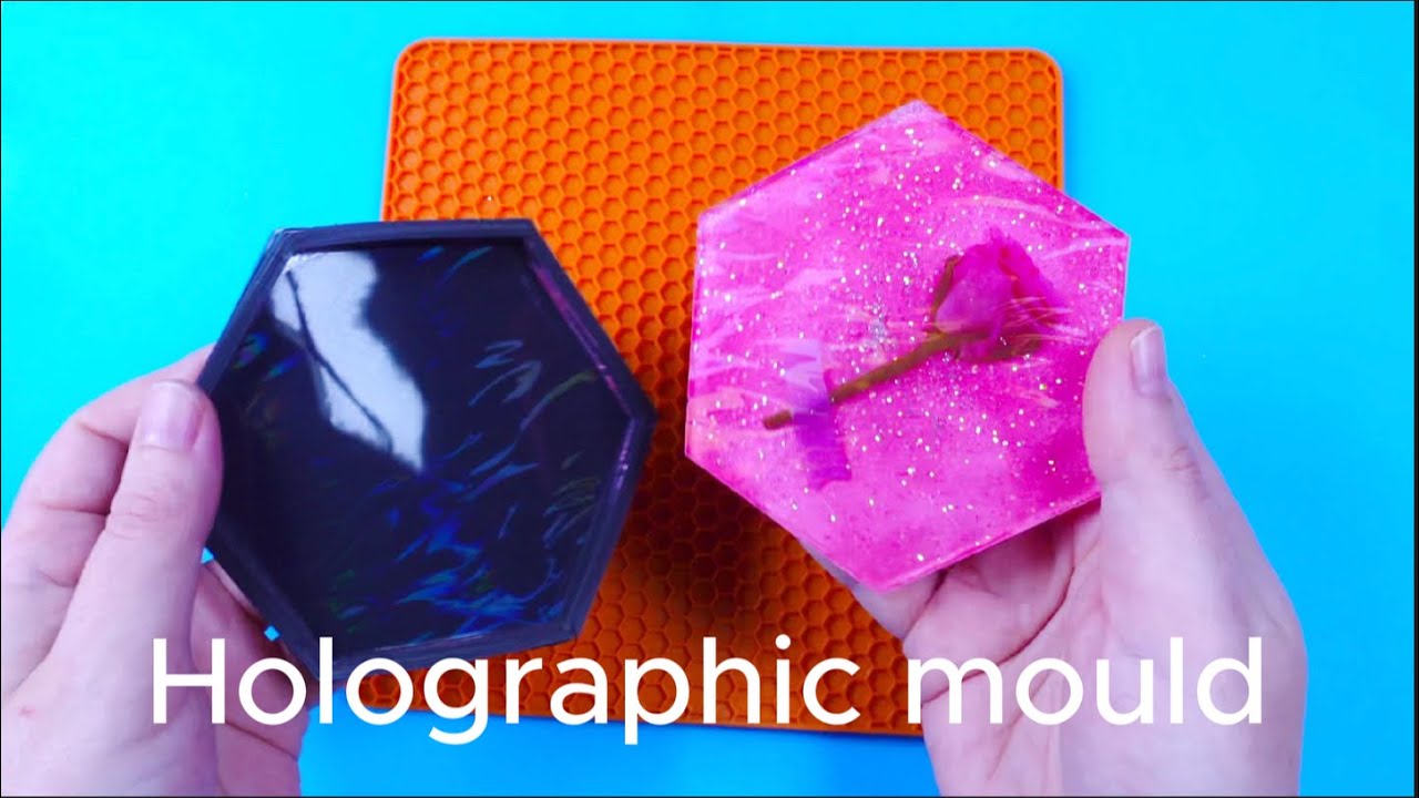 🌹Stunning DIY Fluorescent pink coaster from UV epoxy resin - YouTube