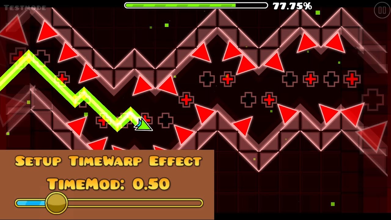 Geometry Dash 2.2 introduced TimeWarp ─ Playing Demon at slower speed ...