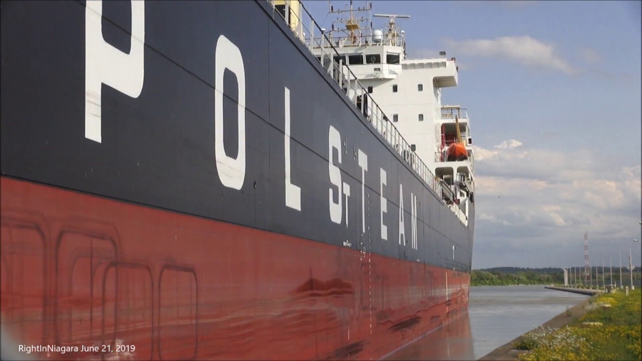 Polsteam ship NARIE at Lock 2, Welland Canal, 2019 - YouTube