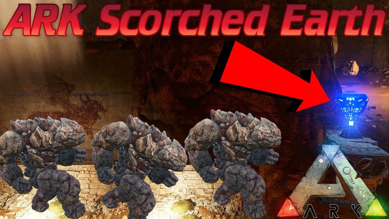 ATTACK OF THE RUBBLE GOLEM!!! - ARK Survival Evolved Scorched Earth Ep ...