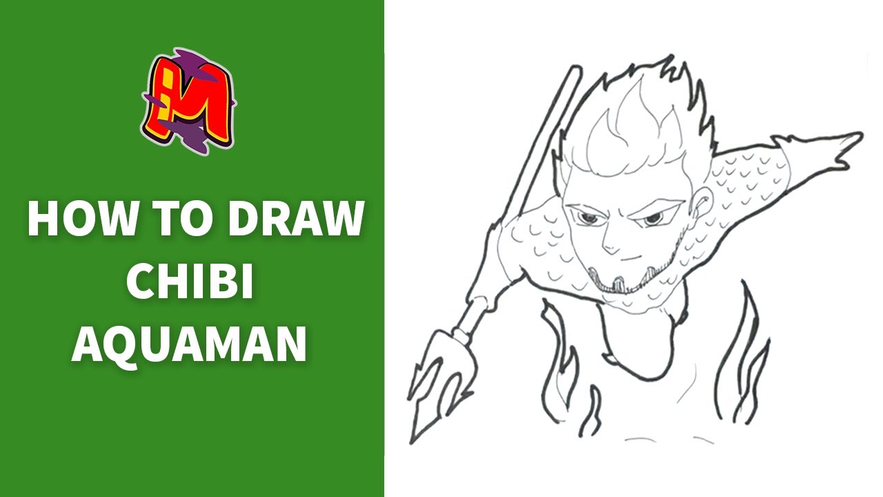 How to Draw Chibi Aquaman Easy - YouTube