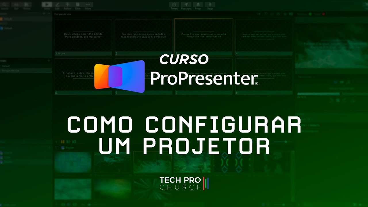 COMO CONFIGURAR UM PROJETOR - Curso Propresenter - YouTube