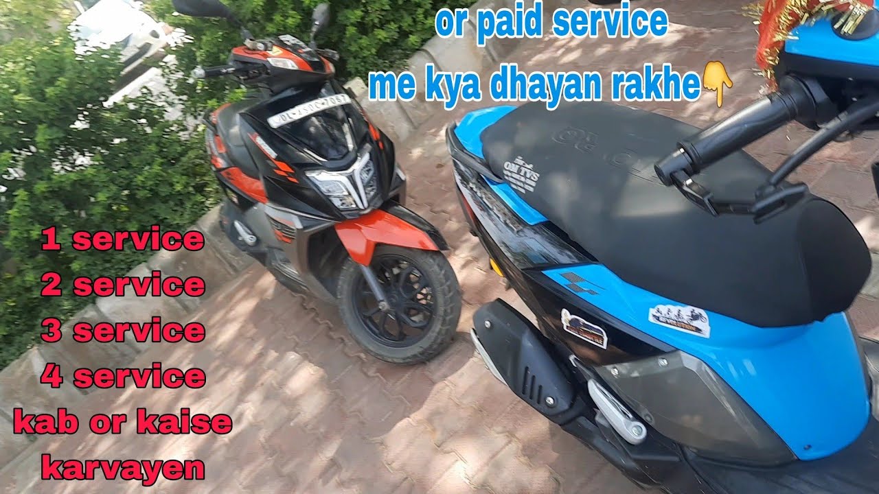 tvs Ntorq 1th to 4th service schedule information | maintenance cost ...