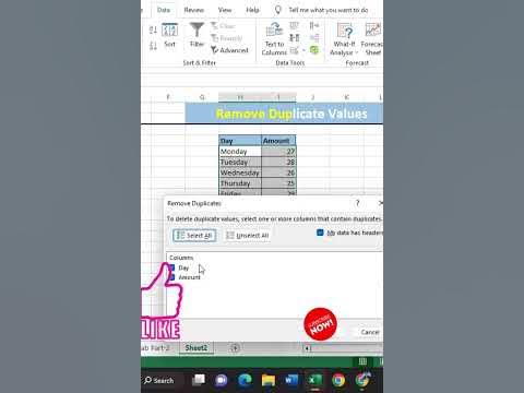 Remove Duplicate Value in Excel Part-2 #shorts #exceltips #viral - YouTube