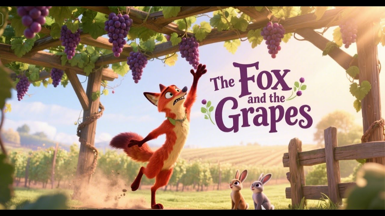 🦊 The Fox and the Grapes 🍇 | Classic Fable About Honesty & Self ...