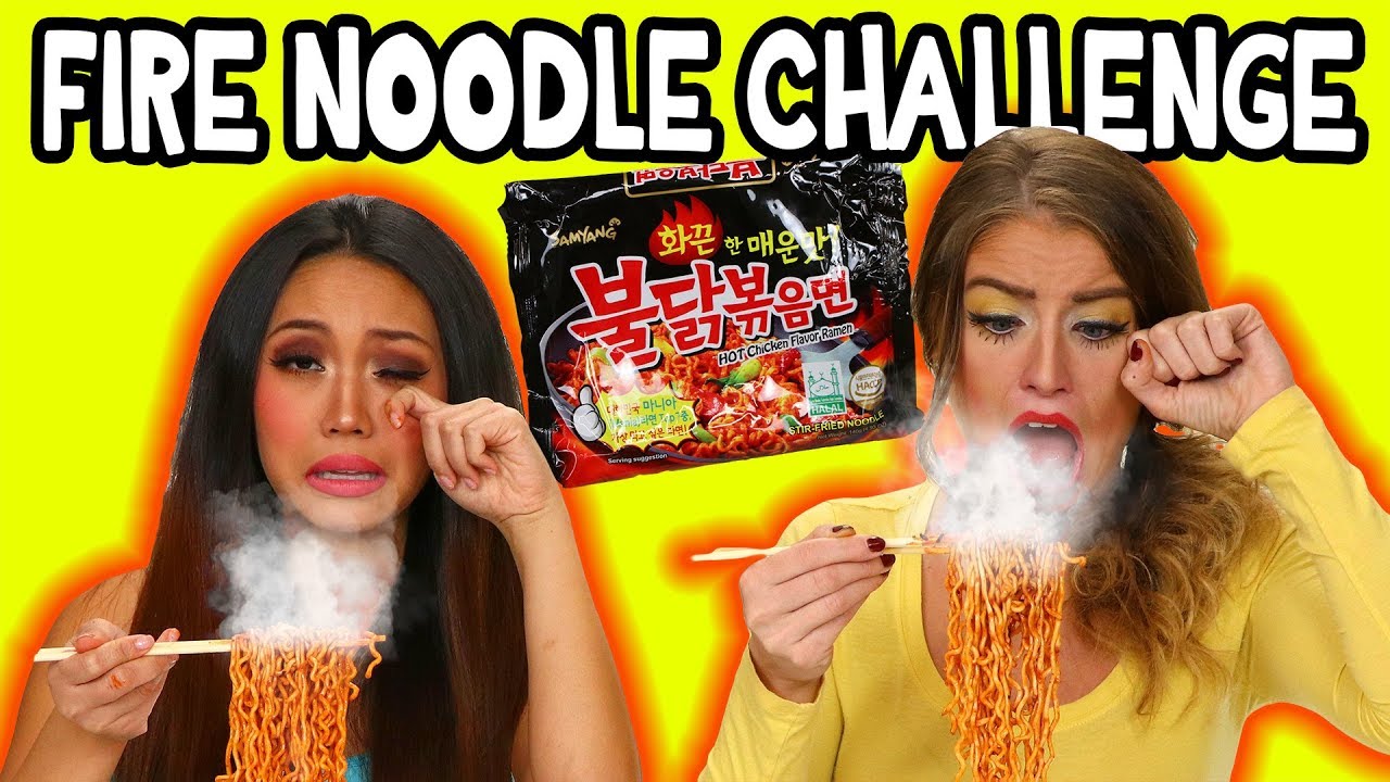 Fire Noodle Challenge. We Try Spicy Ramen Noodles. Totally TV - YouTube