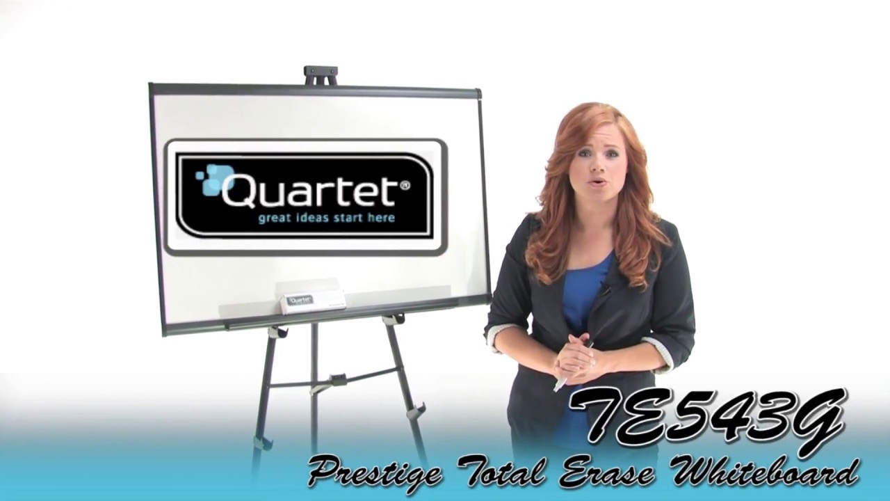 Quartet TE543G Graphite Prestige Total Erase Whiteboard – 3x2 - YouTube
