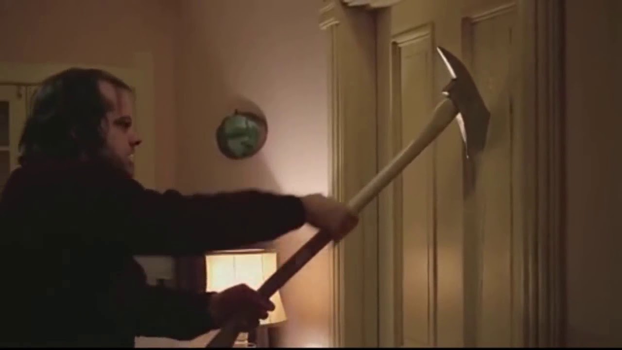 I put Spongebob music over "Heres' Johnny" scene from The Shining - YouTube