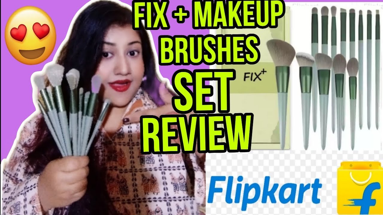 Flipkart Fix+ Face Makeup Brushes set Review ll Affordable Face and Eye ...