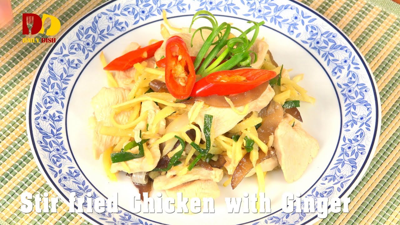 Stir Fried Chicken with Ginger | Thai Food | Gai Pad Khing | ไก่ผัดขิง ...