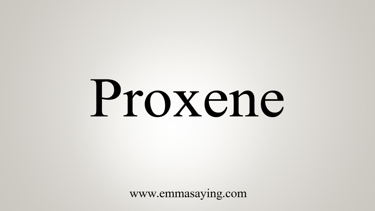 How To Say Proxene - YouTube
