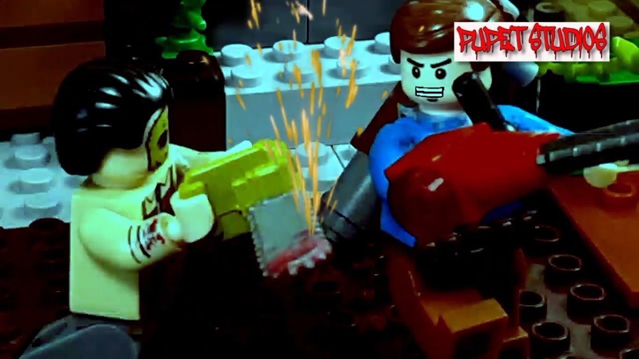 Leatherface vs Ash Evil Dead (LEGO) - Stop Motion - YouTube