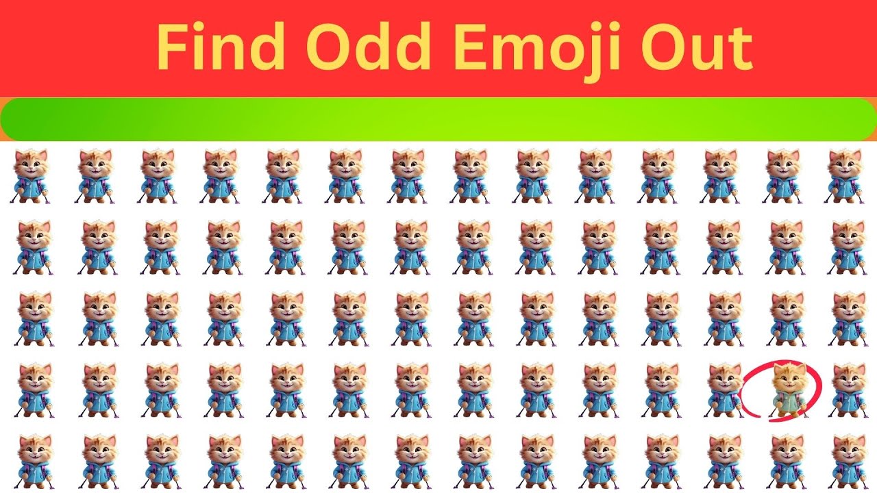 🔍 Find the Different Emoji 🤔 | Difficult Puzzle | The Odd Emoji ...