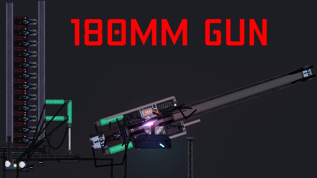 180mm big gun with auto reload in People Playground - YouTube