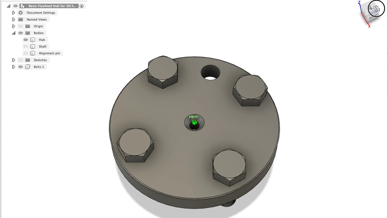 3D Modeling Tractor Flywheel Hub in Autodesk Fusion 360 - YouTube