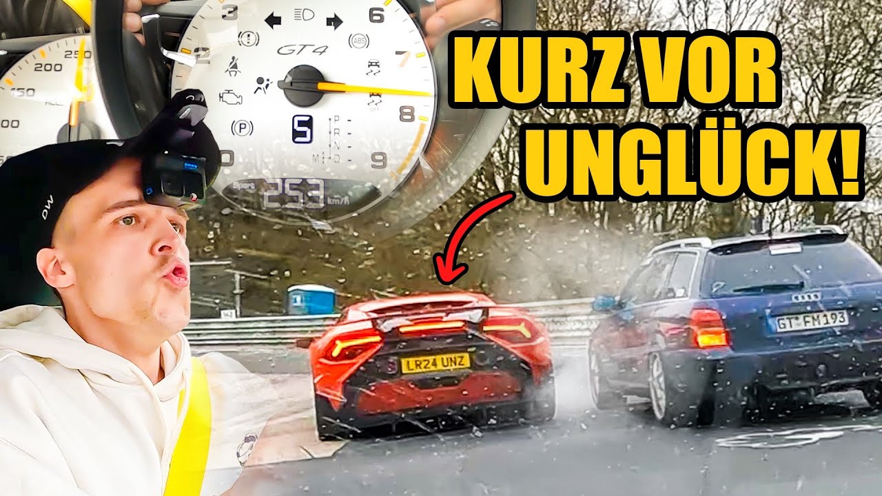 AGGRESSIVER LAMBO Fahrer rettet vor CRASH auf dem Nürburgring 🤯! - YouTube