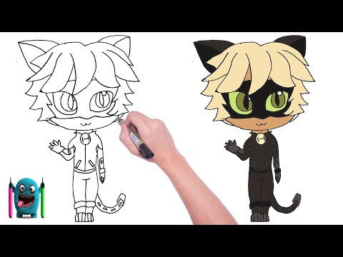 Mucizevi Kara Kedi Çizimi How to Draw Adrien Miracle