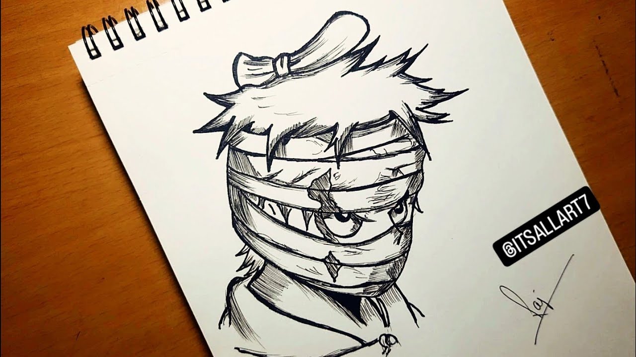 Drawing - Luffy bandage // speed drawing - Luffy bandaged // how to ...