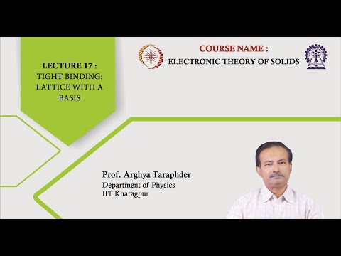 Lecture 17: Tight binding: lattice with a basis
