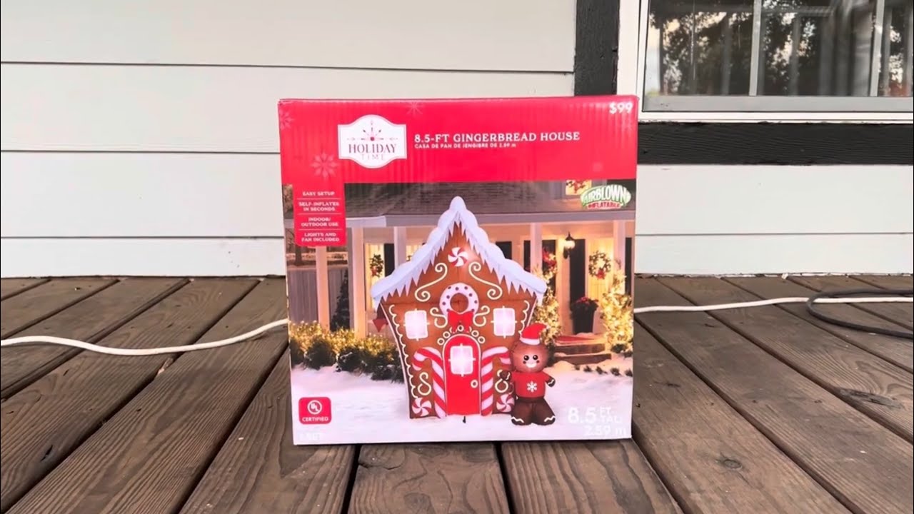 2024 Gingerbread House Walmart Airblown Christmas Inflatable - YouTube