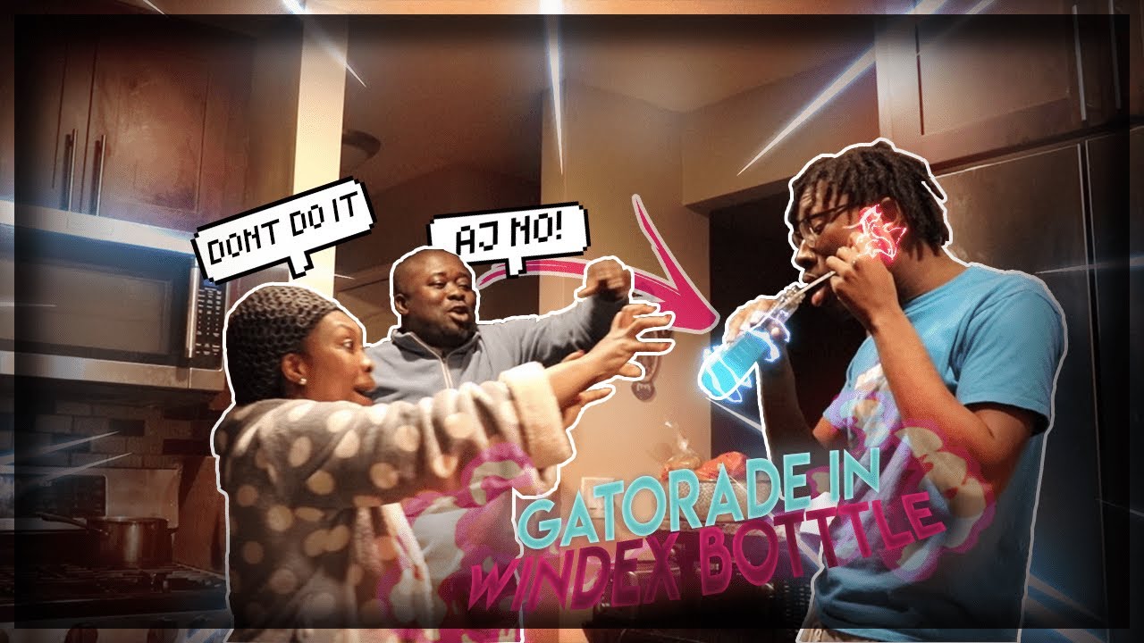 GATORADE IN WINDEX BOTTLE PRANK ON AFRICAN PARENTS 🤣 (Prank) - YouTube