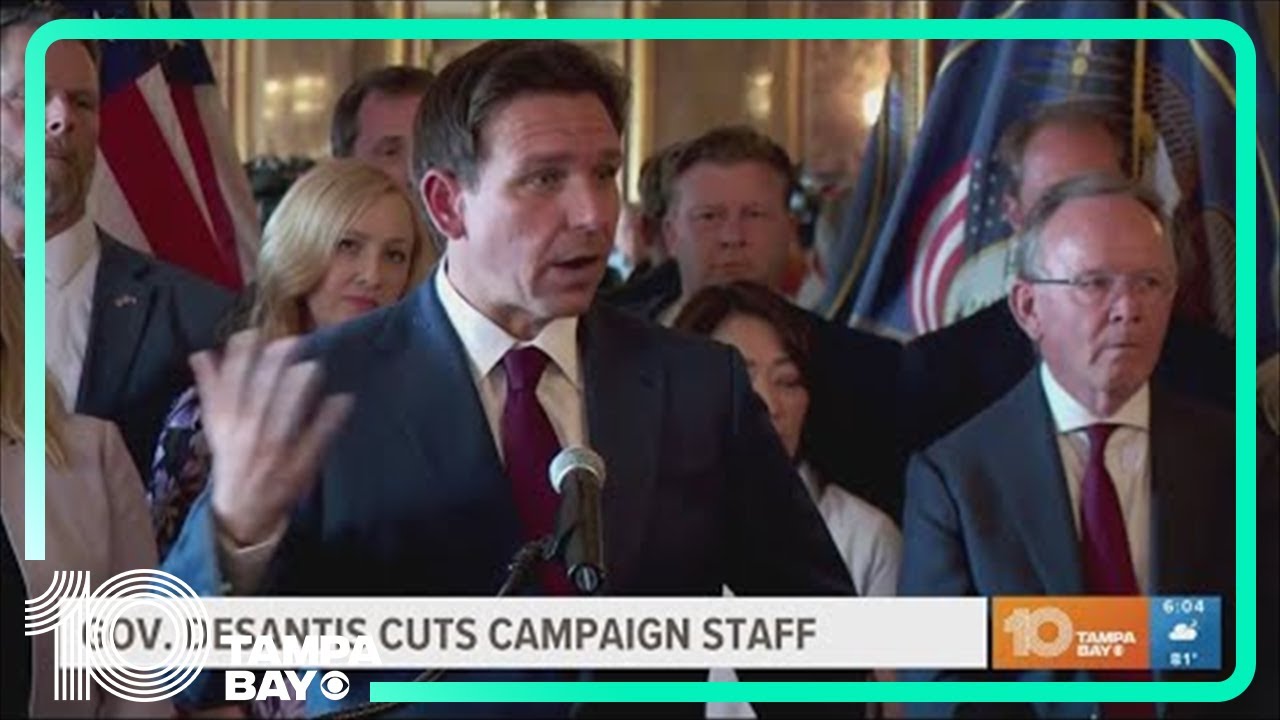 Gov. Ron DeSantis lets go 1/3 of his campaign staff - YouTube